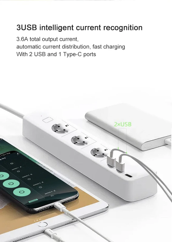 Wifi International Universal Plug Ac Extension Wall Socket Smart Power ...