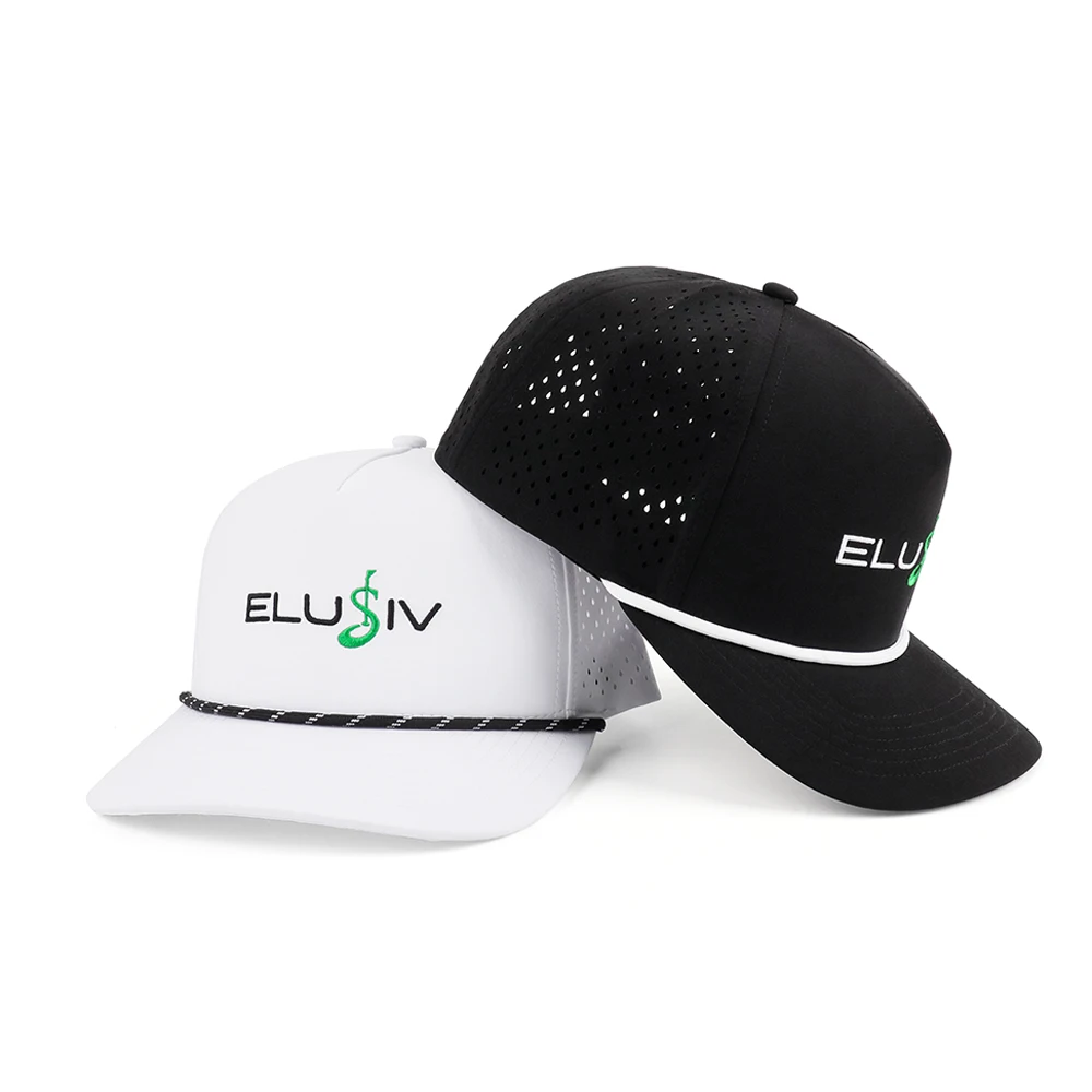 Custom Logo 5 Panel Rope Baseball Cap,Laser Cut Perforated Sport ...