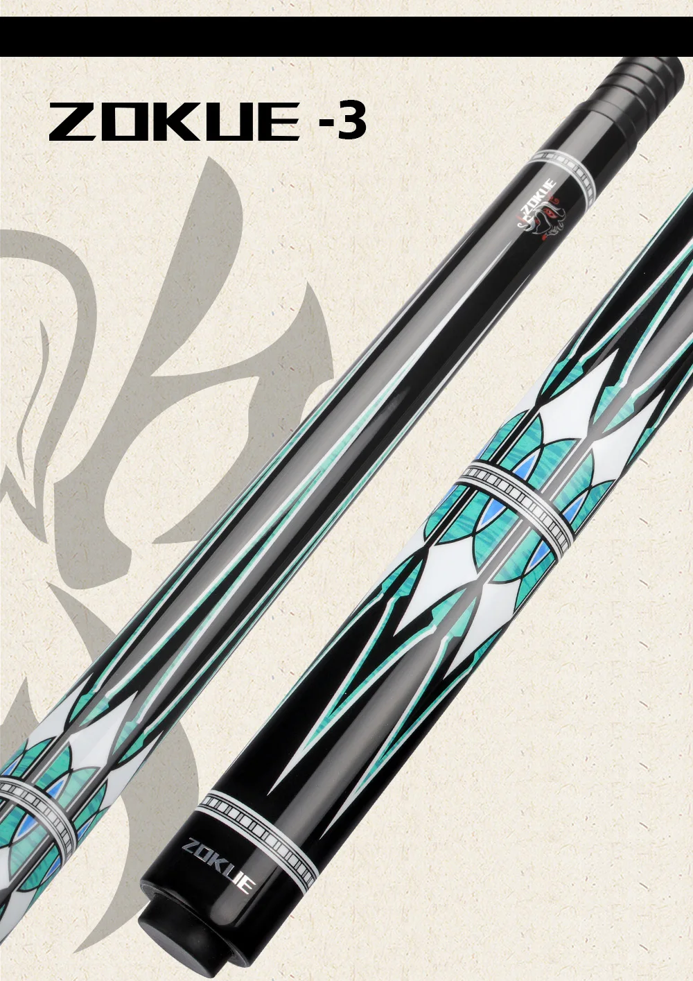 ZOKUE 3 Cushion Carom Billiard Cue - Professional Quality