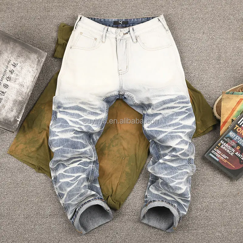 Fashion Hip Hop Streetwear Skinny Ripped Damage Trousers Scratch ...