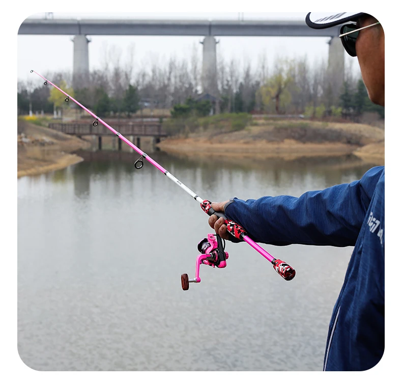 1.8m Portable Complete Full Kit Fiberglass Fishing Rod Set