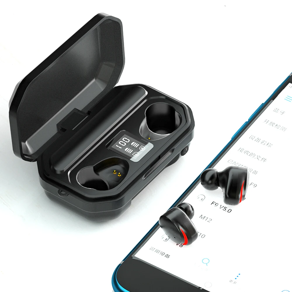 3500mah M15 9d Tws Bt 5.0 Earphone Touch Music Wireless Headphone With ...