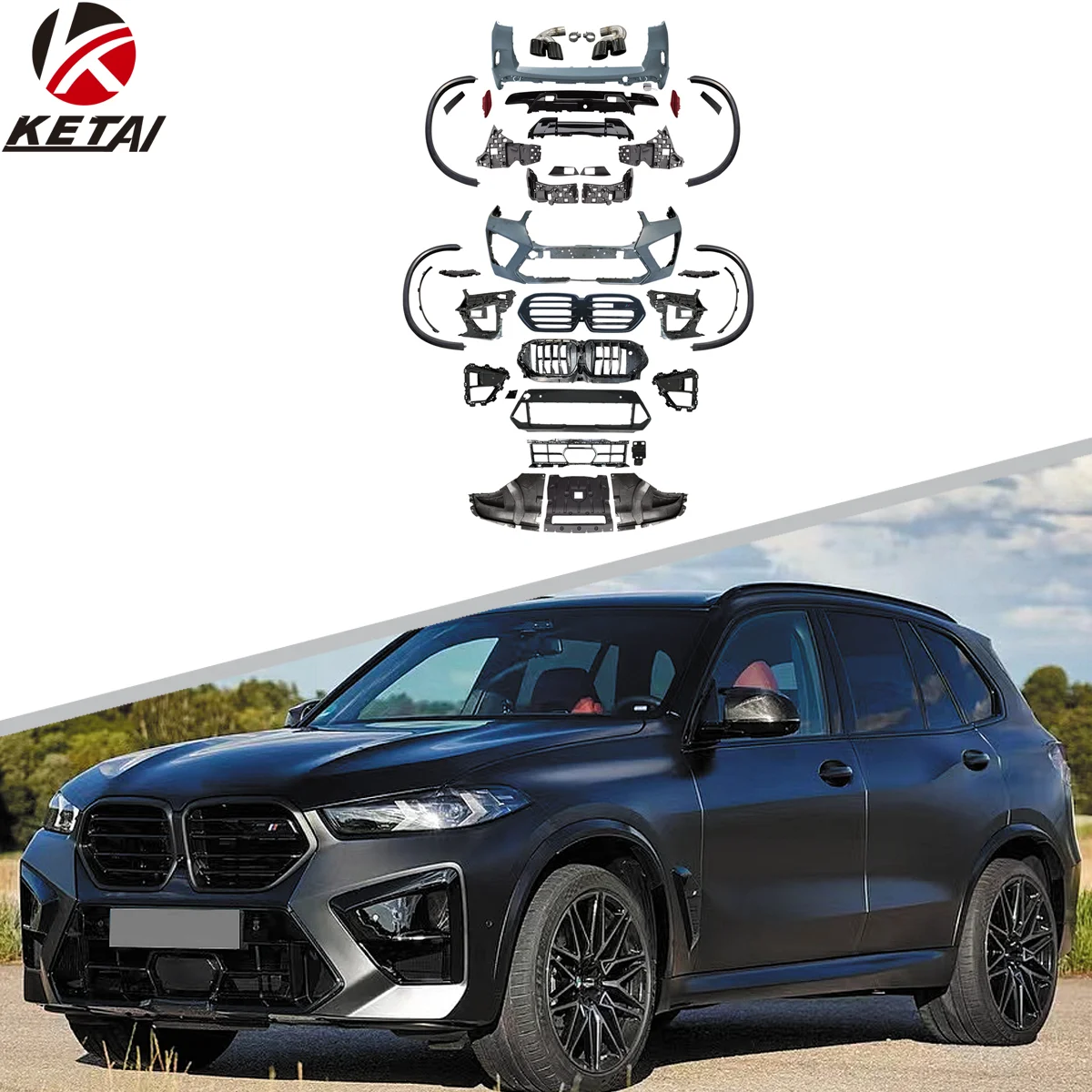 Factory Body kit 2023 BMW X5 upgraded X5M bodykit Front Lip Rear ...