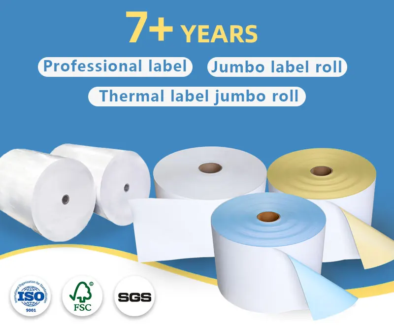 Direct Thermal Paper Jumbo Roll Self Adhesive Semi-glossy Bopp Tape ...
