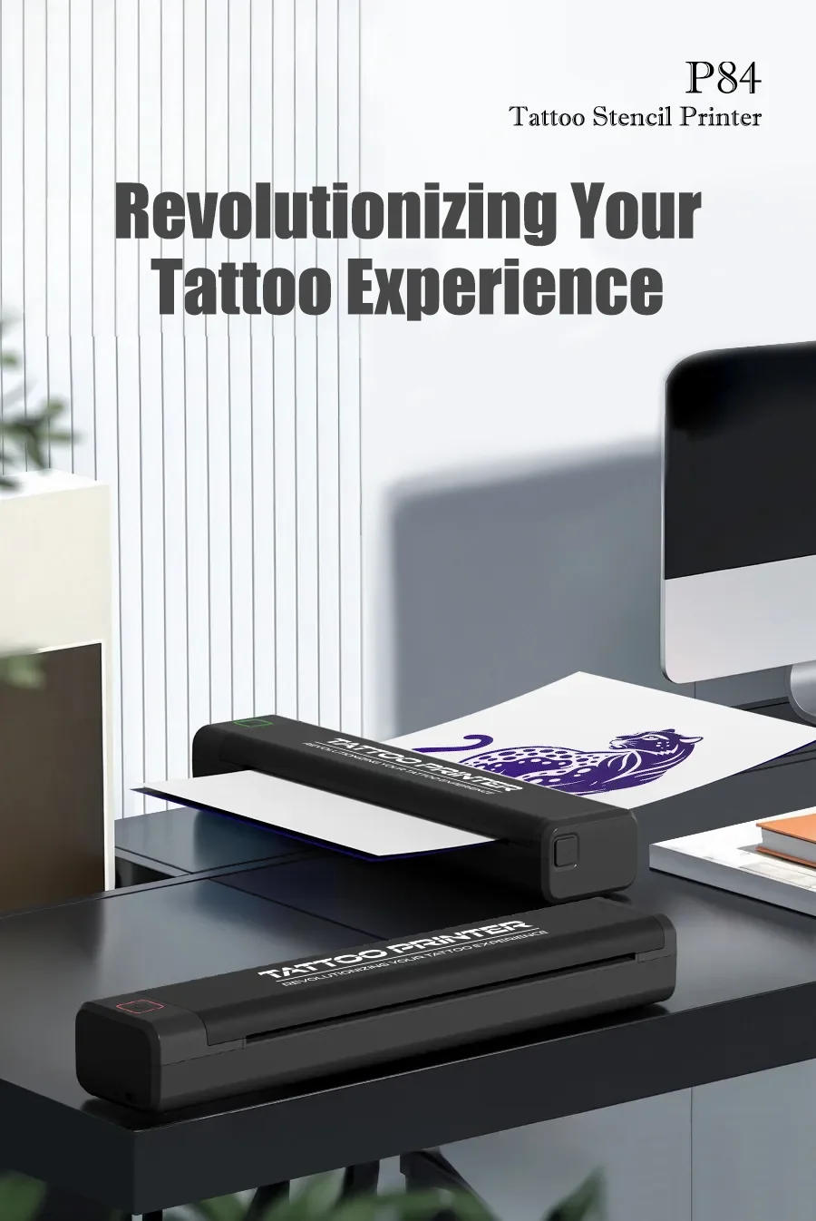 Xprinter XP-P84 Mini Tattoo Printer - Wireless & Efficient