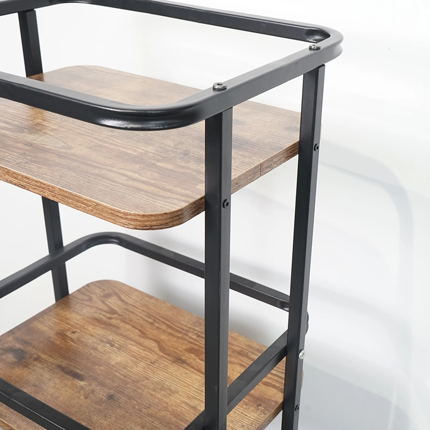 Rustic Beverage Cart And Drink Trolley With Kitchen Storage Carts With ...