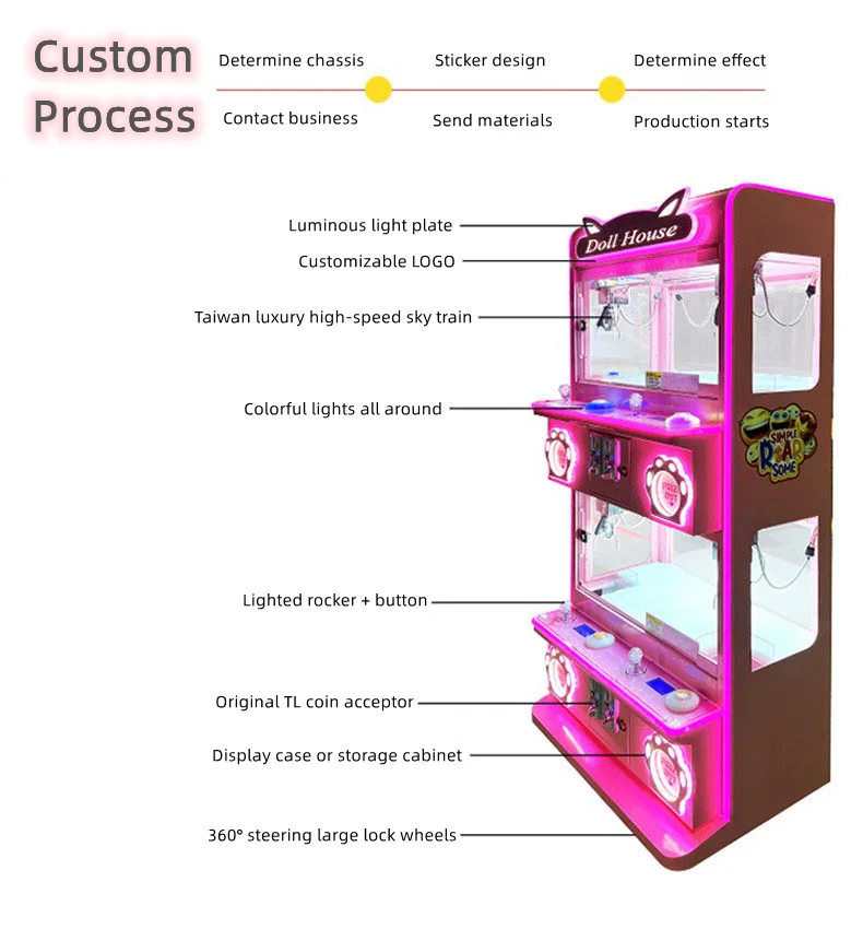 One-stop Design Mega Mini Claw Machine Prizes Stuffed Animals Crane Toy ...