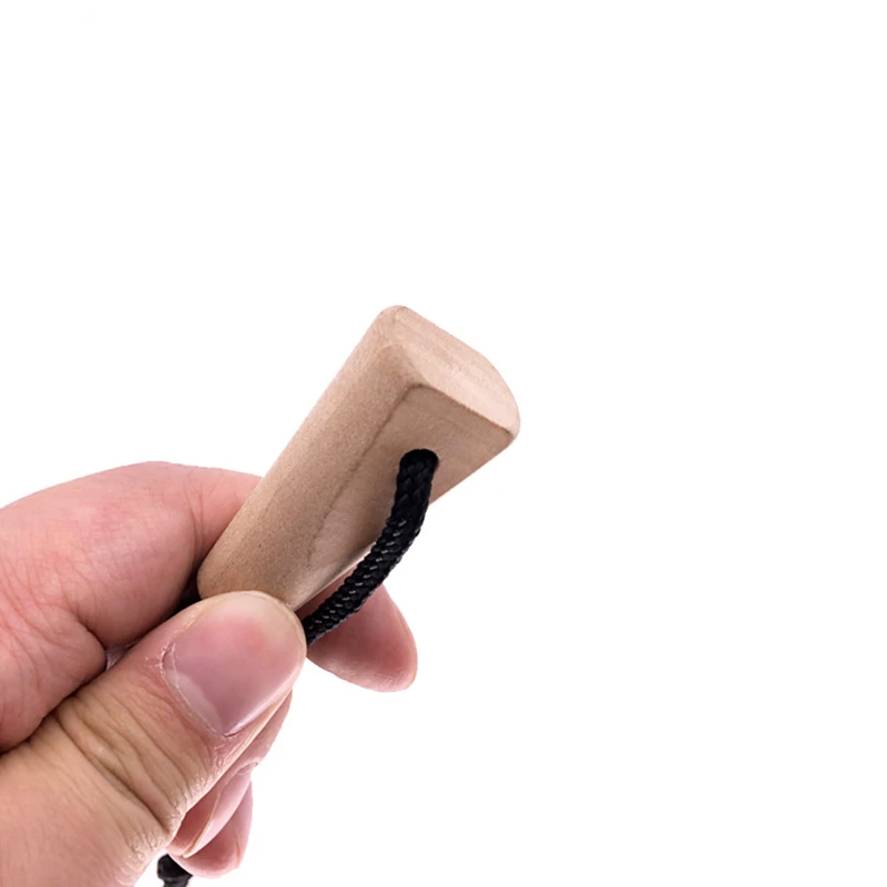 10mm Thick Wood Handle Survival Lighter Flint Stone Spark Starter Fire ...