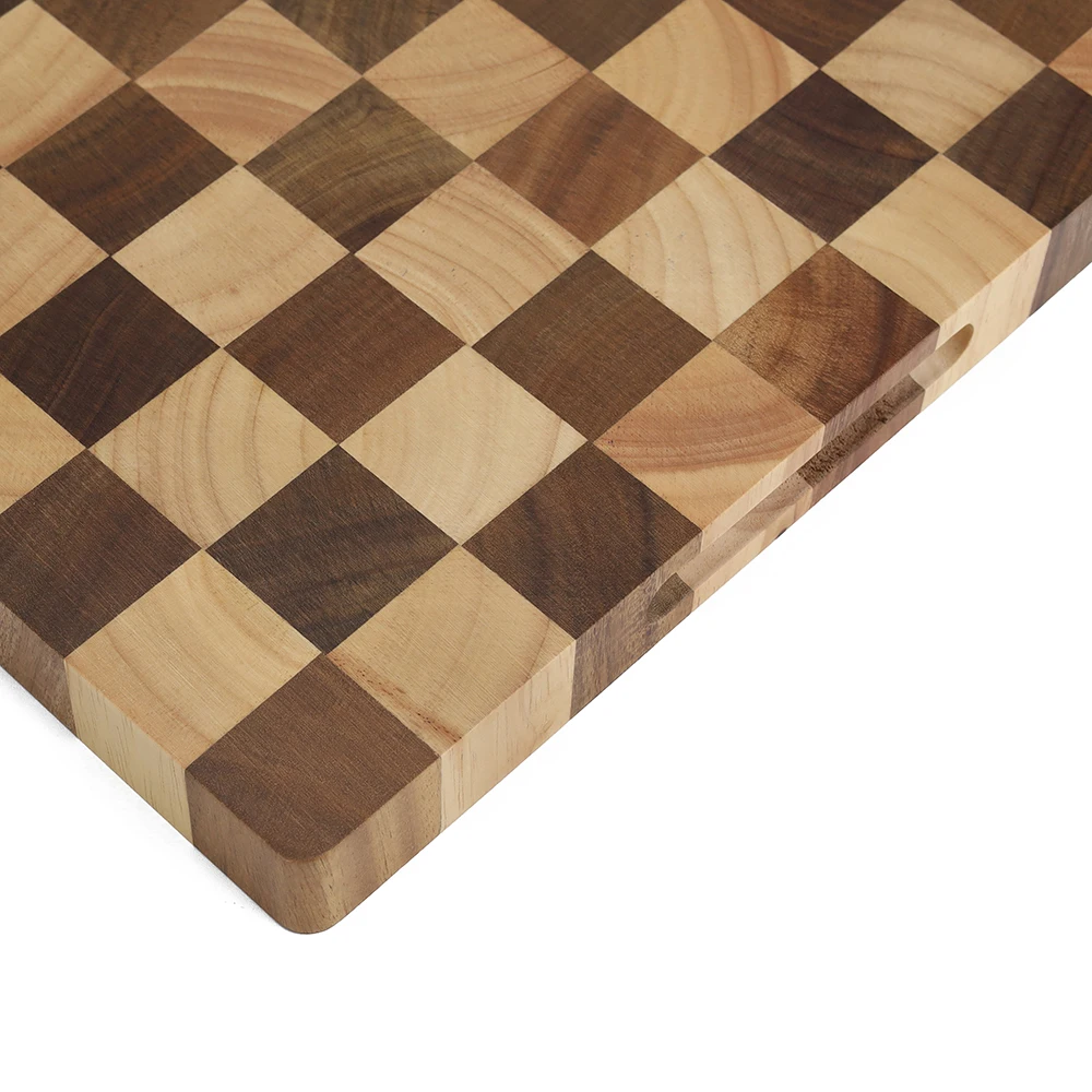 Acacia Wood Cheese Grid End Grain Cutting Chopping Server Block Board ...