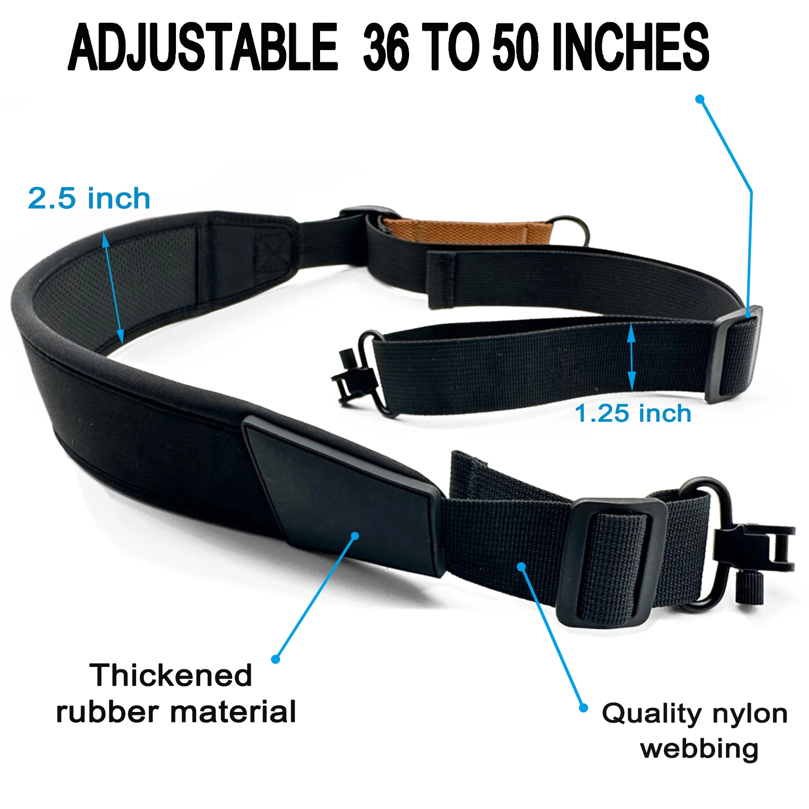 2 Point Sling Swivel Hunting Adjustable Waterproof Padded Shoulder ...