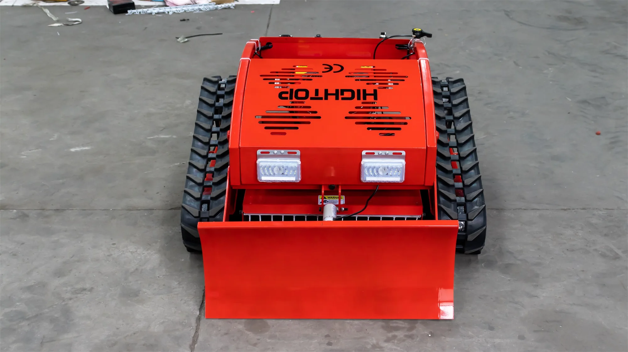 Remote Control Crawler Lawn Mower with Snow Blade - 7.5HP Gasoline ...