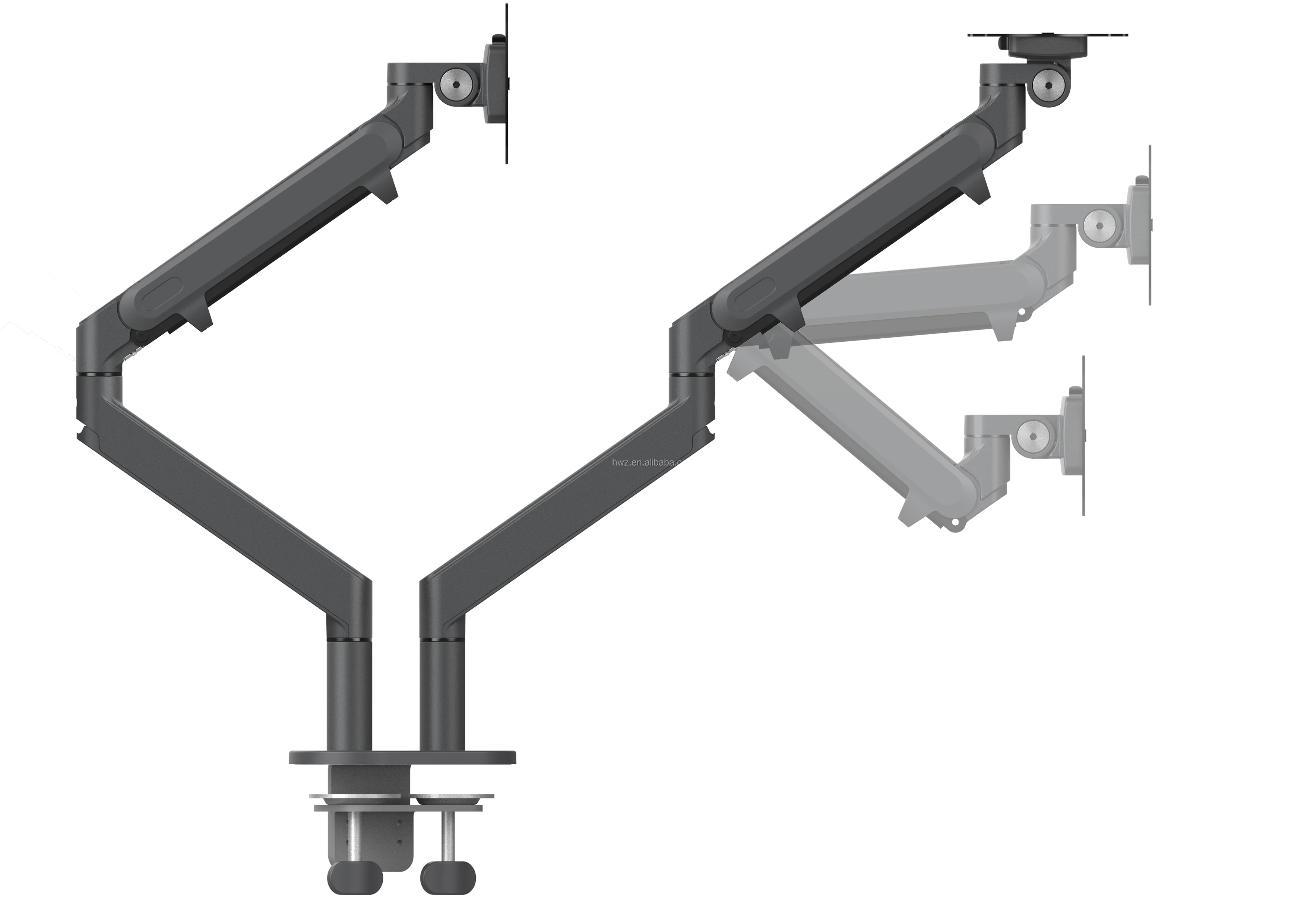 Desk Mount Single Monitor Arm Heavy Duty Ergonomic Single Lcd Stand ...