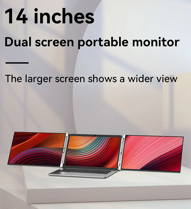 Triple Portable Monitor Screen Extender for Macbook Laptops