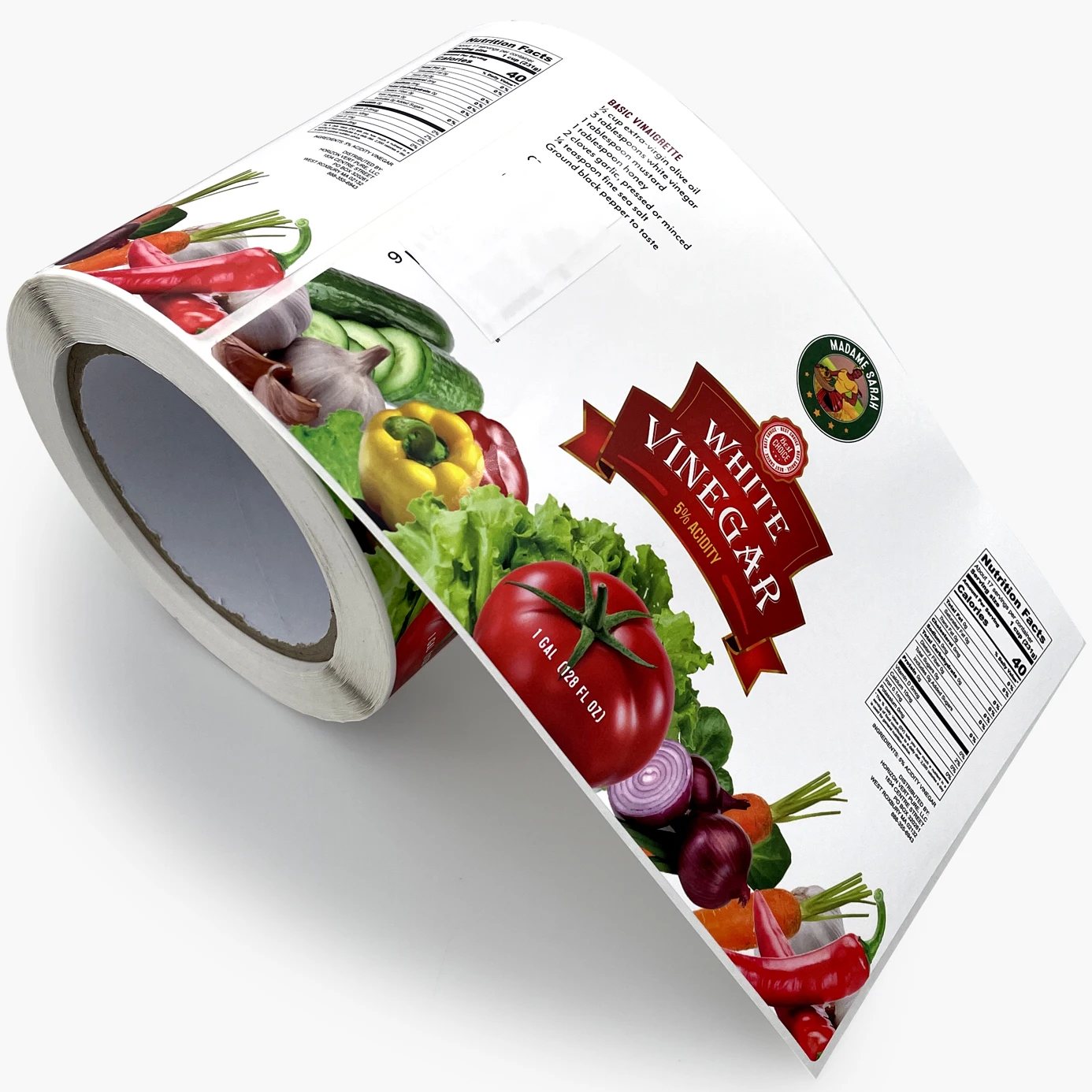 Customized Colourful Gloss Lamination Vinyl Salad Dressing Spice Bottle ...