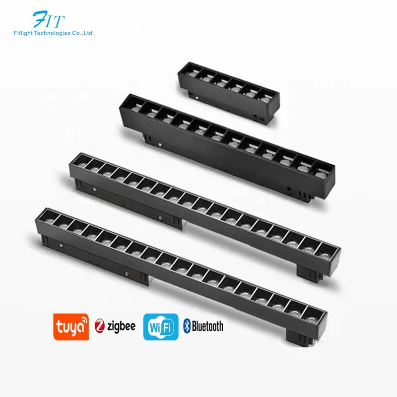 Commercial Smart Magnet Grille Lighting System DC 48V Surface Recessed ...