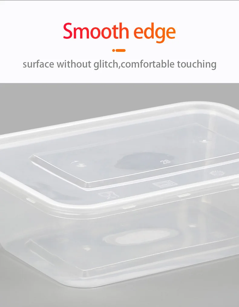 Hot Selling Rectangle Disposable Plastic Lunch Boxes