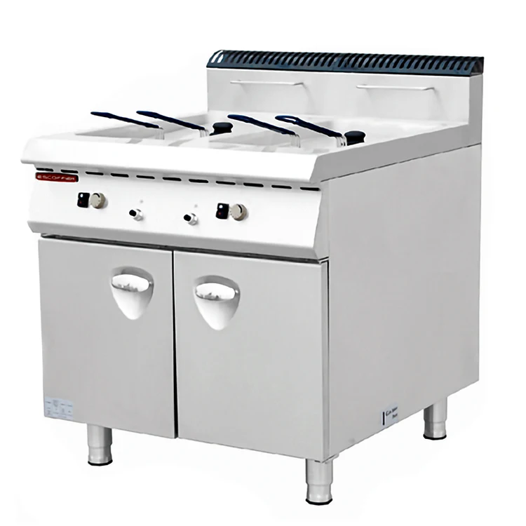 Gas Style Two Tank Fryer Lnclude Two Basket With Cabinet Frying Fryer ...