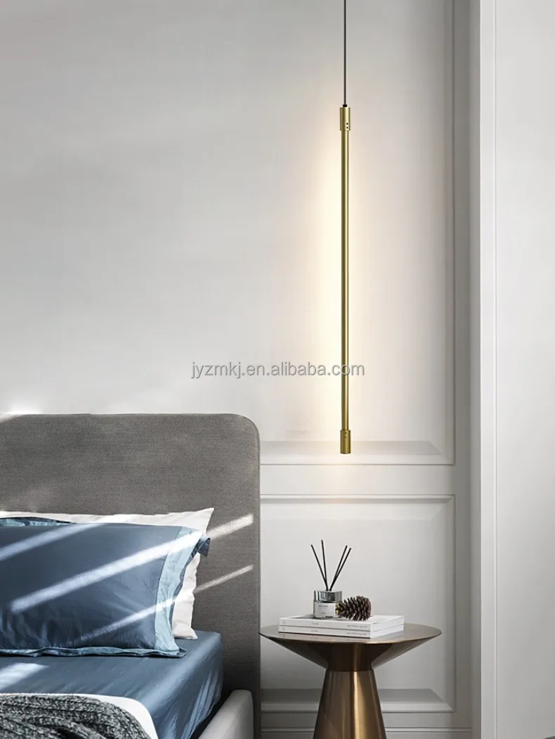 Modern Simple Nordic Long Lamp for Study Bedroom or Hotel Living Room ...