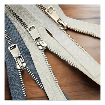 High Quality Durable Custom Metal Zipper Gold Teeth Zinc Alloy Open ...