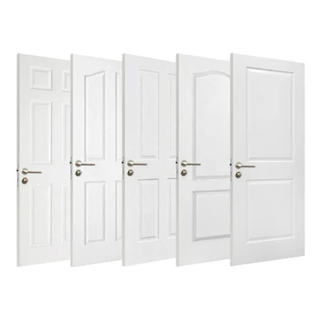 White Primer Smooth Interior Room Door Modern White Internal Door ...