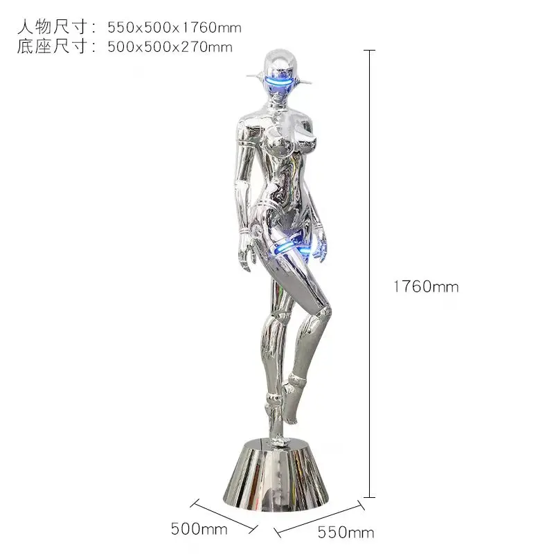 Customized Statues - Life Size Metal Sculpture Floor Lamp