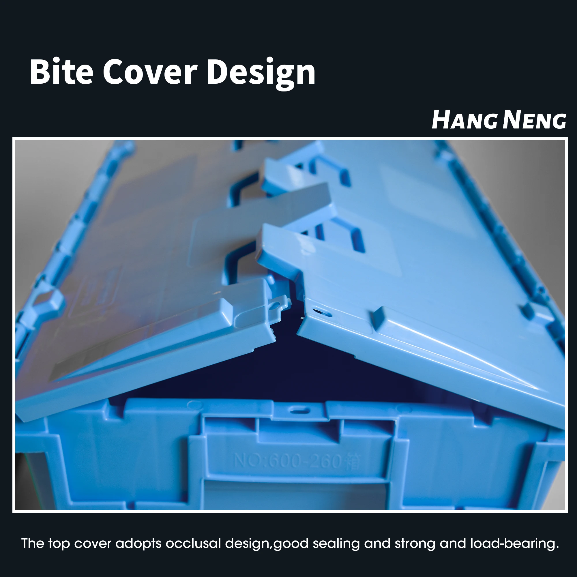 600*400*320mm Solid Plastic Storage Box Heavy-Duty Blue Moving ...