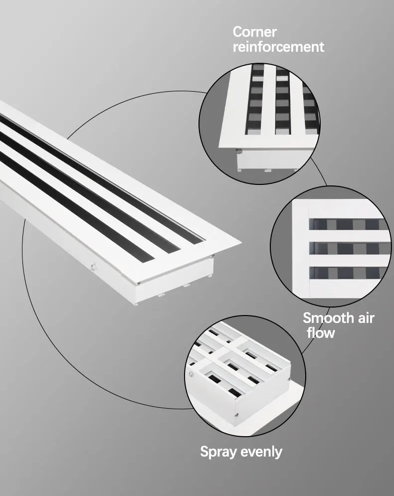 Hvac Hidden Linear Slot Diffuser Customized Ceiling Aluminum ...