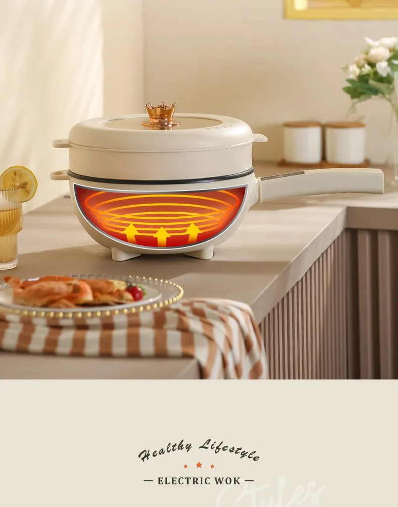 3 in 1 Fast Smart Electric Cooking Pot - Mini Frying Pan