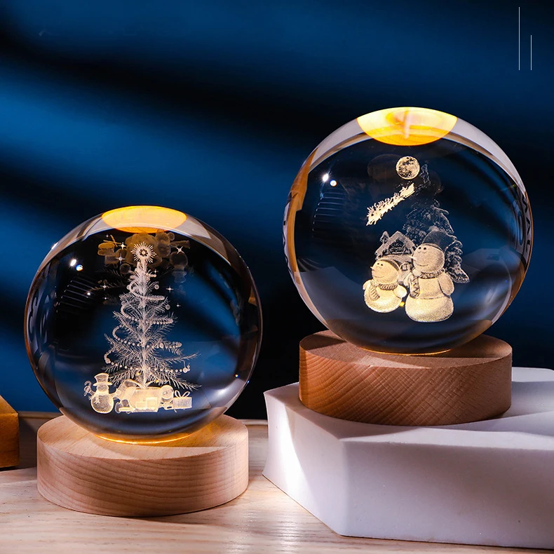 K9 Crystal 3D Laser Engraved Balls - Perfect Christmas Gifts