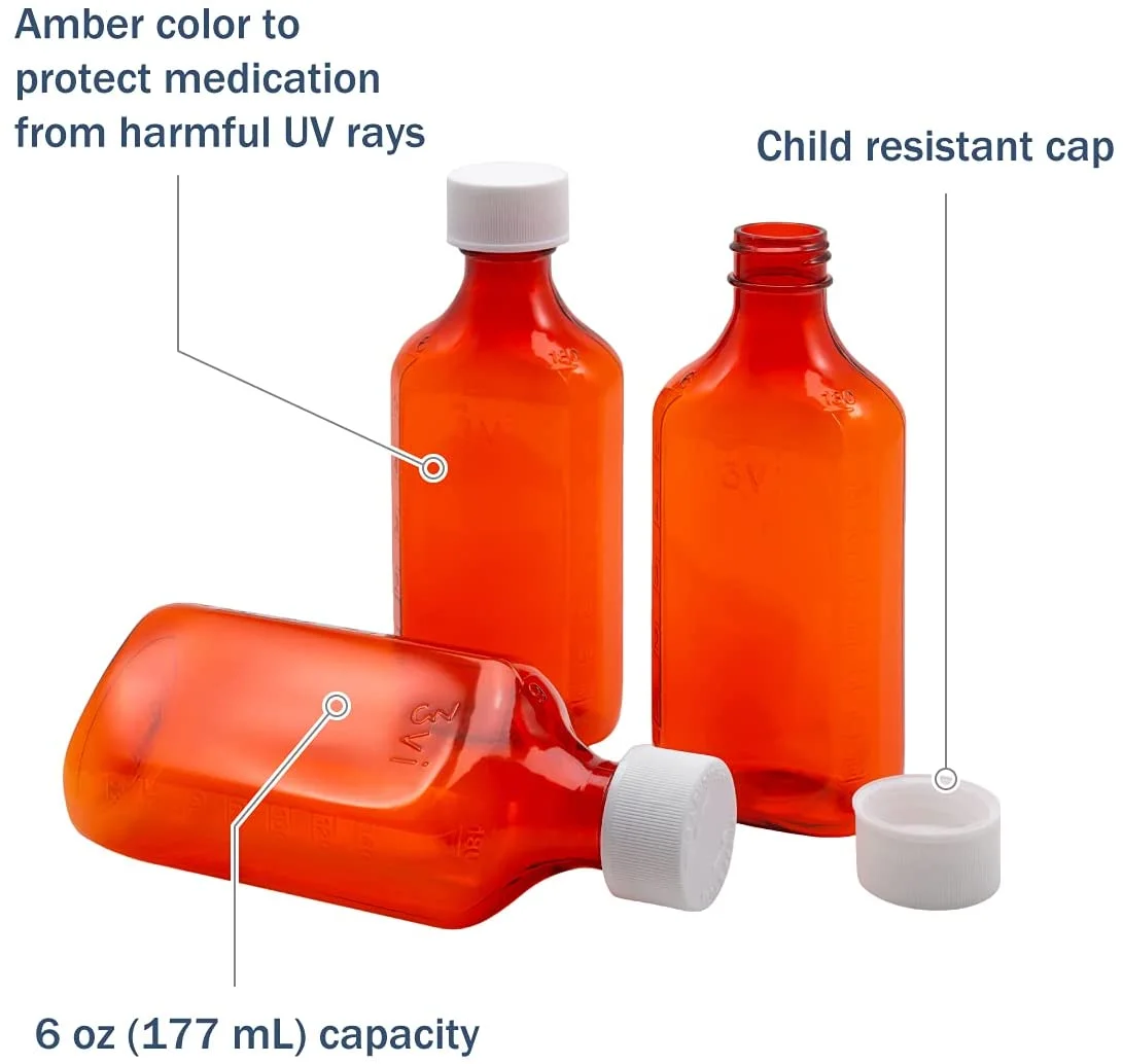 Custom Cough Syrup Liquid Plastic Bottle Oval Liquid Bottle