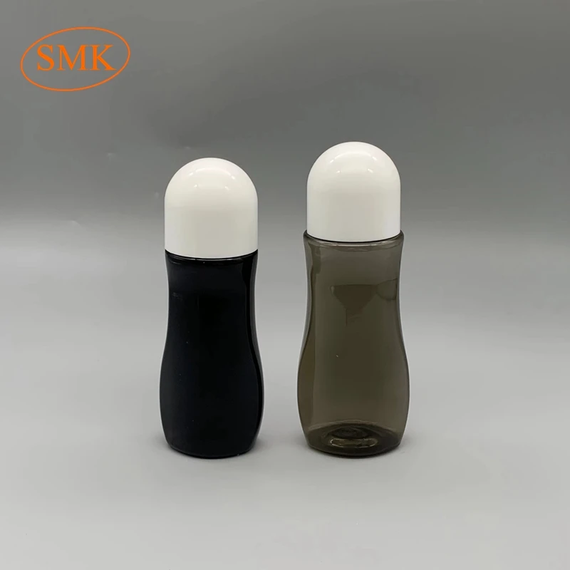 60ml 80ml PET Plastic Liquid Liniment Sponge Top Brush Bottle