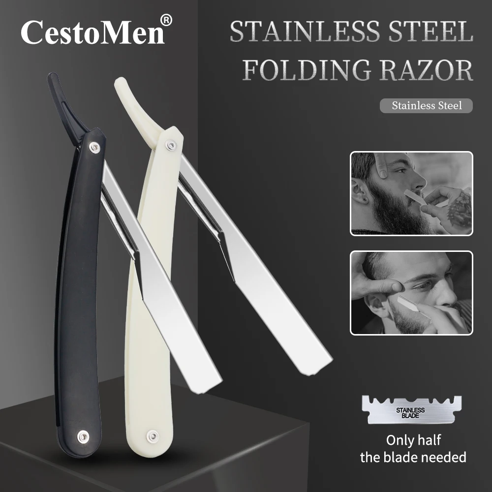 Men Shaving Barber Tools Hair Razors With Blades Folding Shaving Knife ...