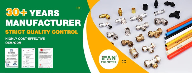 Ifan Professional Pex Plumbing Fittings Durable Brass 3/4" Pex Fittings For Pex Pipe - Buy Pex ...