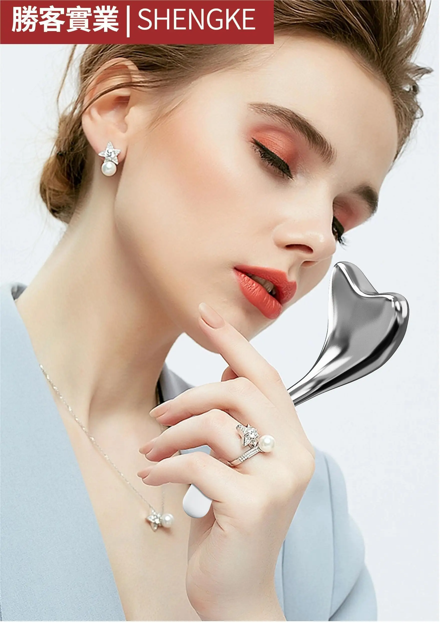 Light Golden Mermaid Shape Stainless Steel Cryo Tools Freeze Face ...