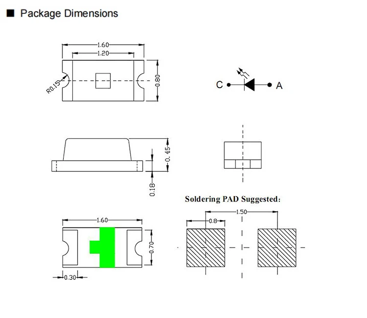 0603 Smd Led Small Smd Led Warm White Red Blue Green Led 2v 3v High ...