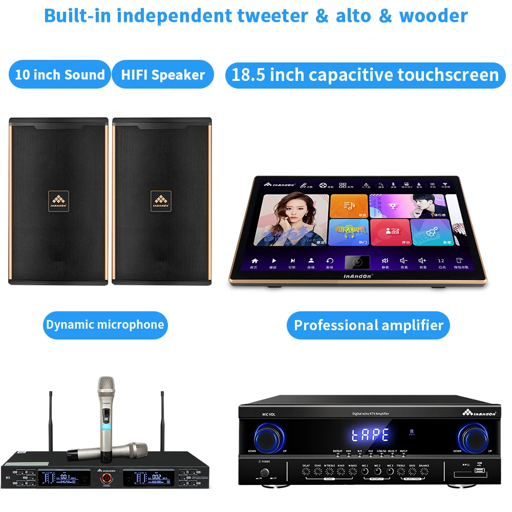 Multi-languages Inandon Sing Karaoke System With Mic Amplifier And ...