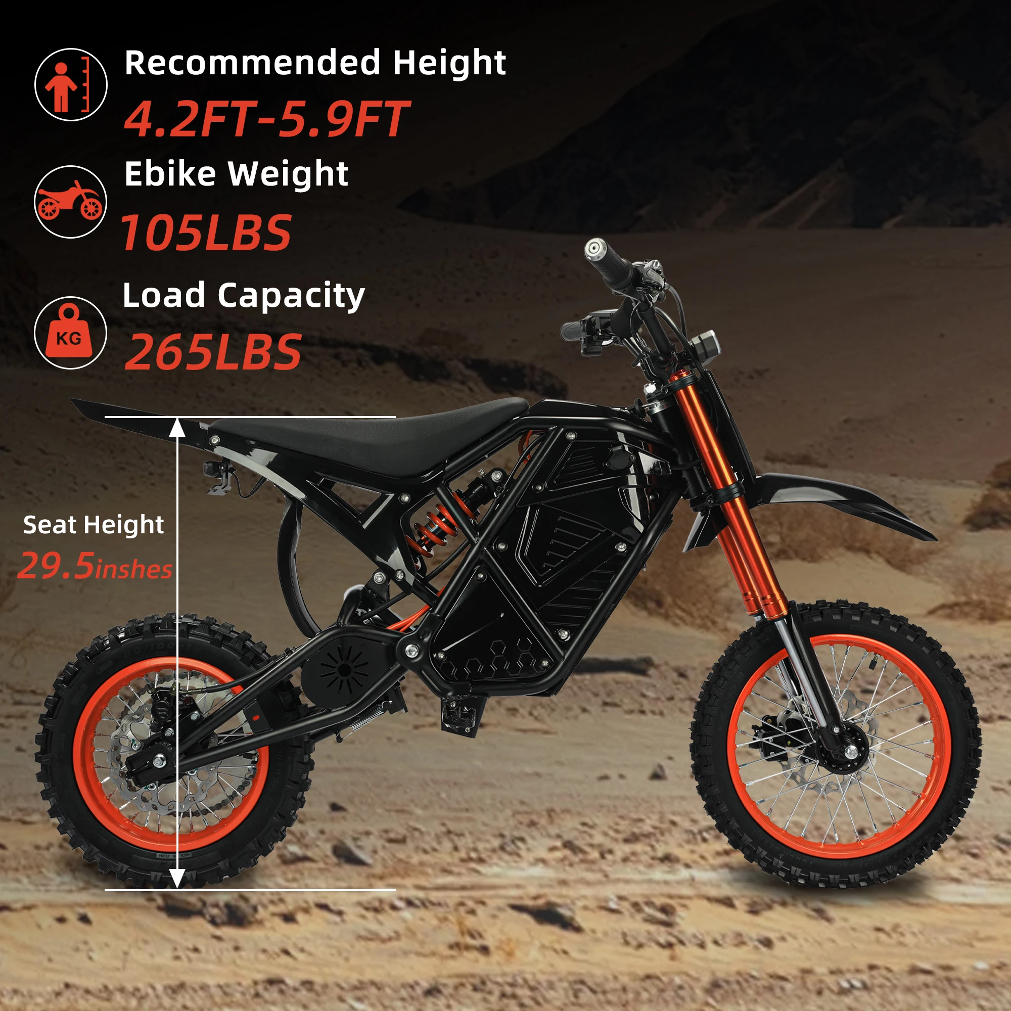US Warehouse Street Legal Electric Motorcycle Max Speed 37MPH 48V 23AH ...