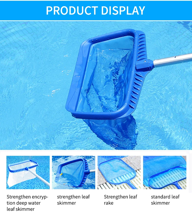 Deep Wide Mouth Heavy Duty Pool Leaf Skimmer Leaf Rakes Cleaning Tools ...
