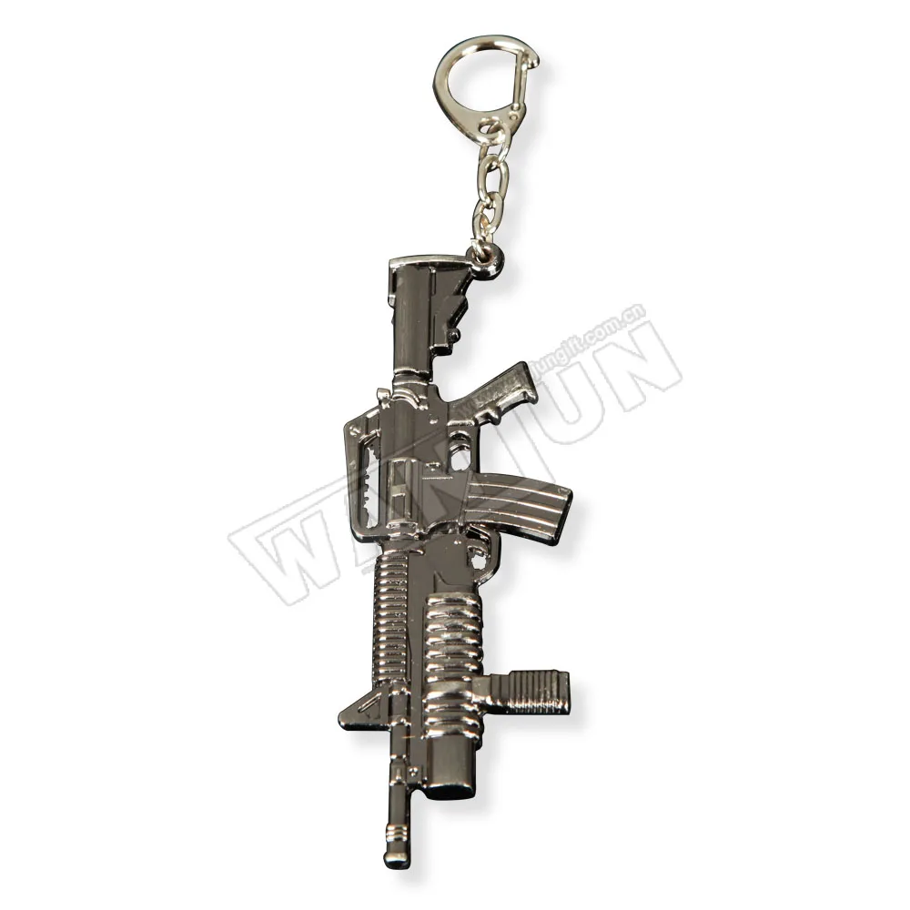 Wholesale Custom Game 3d Metal Gun Keychain - Durable & Stylish