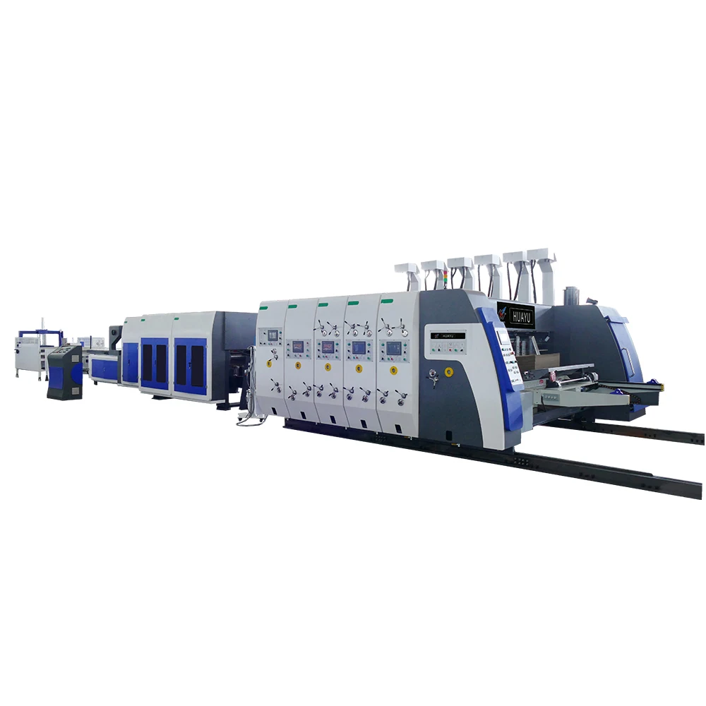 HS-C Automatic Flexo Fully Pl Carton Corrugated Production Line Printer ...