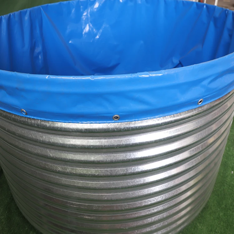 Corrugated Galvanized Steel Circular PVC Tarpaulin Aquaculture Fish ...