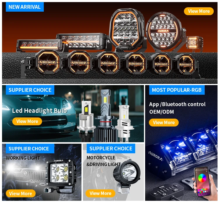 Wholesale Aurora 10-50 Inch Offroad LED Light Bar, IP68, RGB Backlit ...