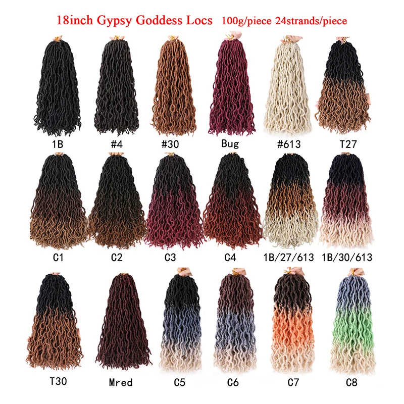 Synthetic Wavy Gypsy Locs Hair Nu Soft Faux Locs Crochet Jumbo Crotchet ...