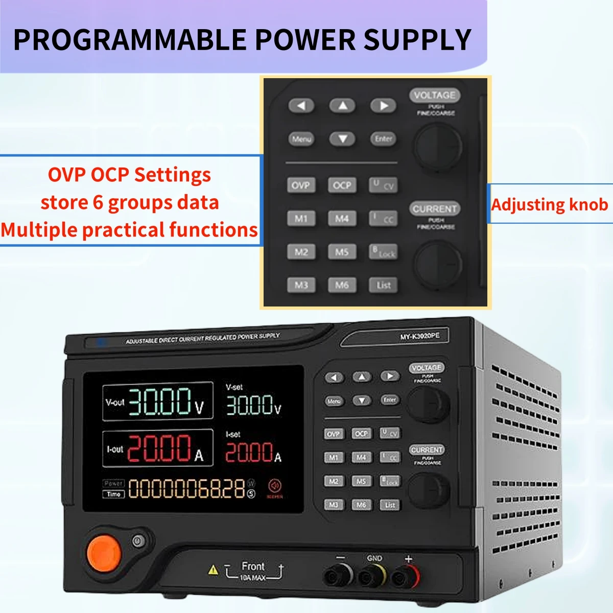 MYAMI Programmable Laboratory Bench Power Supply - 30V to 60V