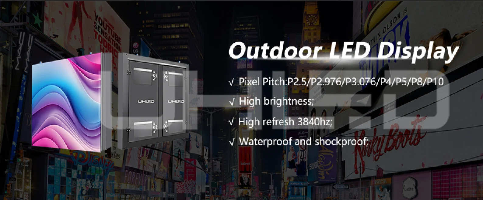 UHLED Waterproof Outdoor LED Display Screen P10 Billboards