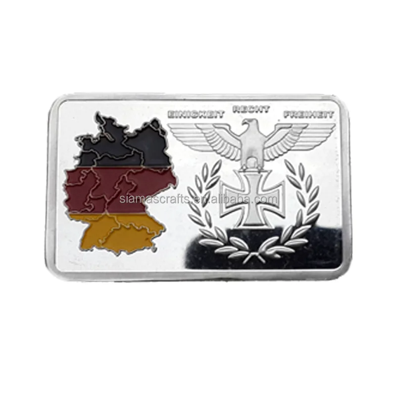 Wwii Ww2 German Deutsche Reichsbank Color Flag 999 Real Gold Plated ...