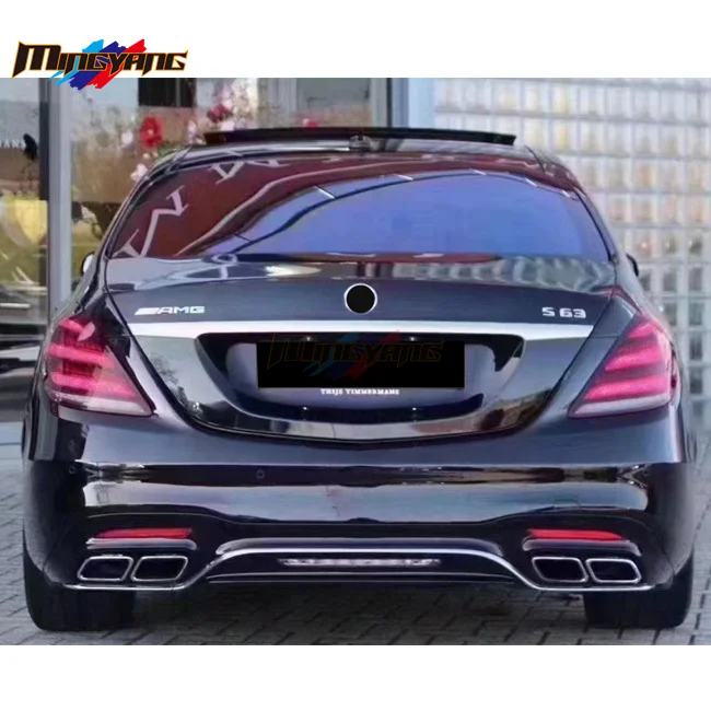S63 Facelift W222 Upgrade Bodykit Front Bumper Side Skirt Rear Bumper ...