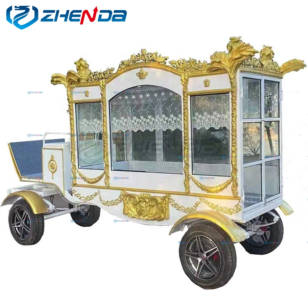 White Funeral Hearse Funeral Horse Carriage Electric Hearse - Buy White ...