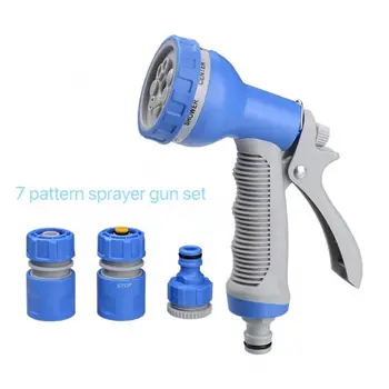 Adaptor Connectors Gun Set Garden Hose Nozzle Plastic Body Watering ...