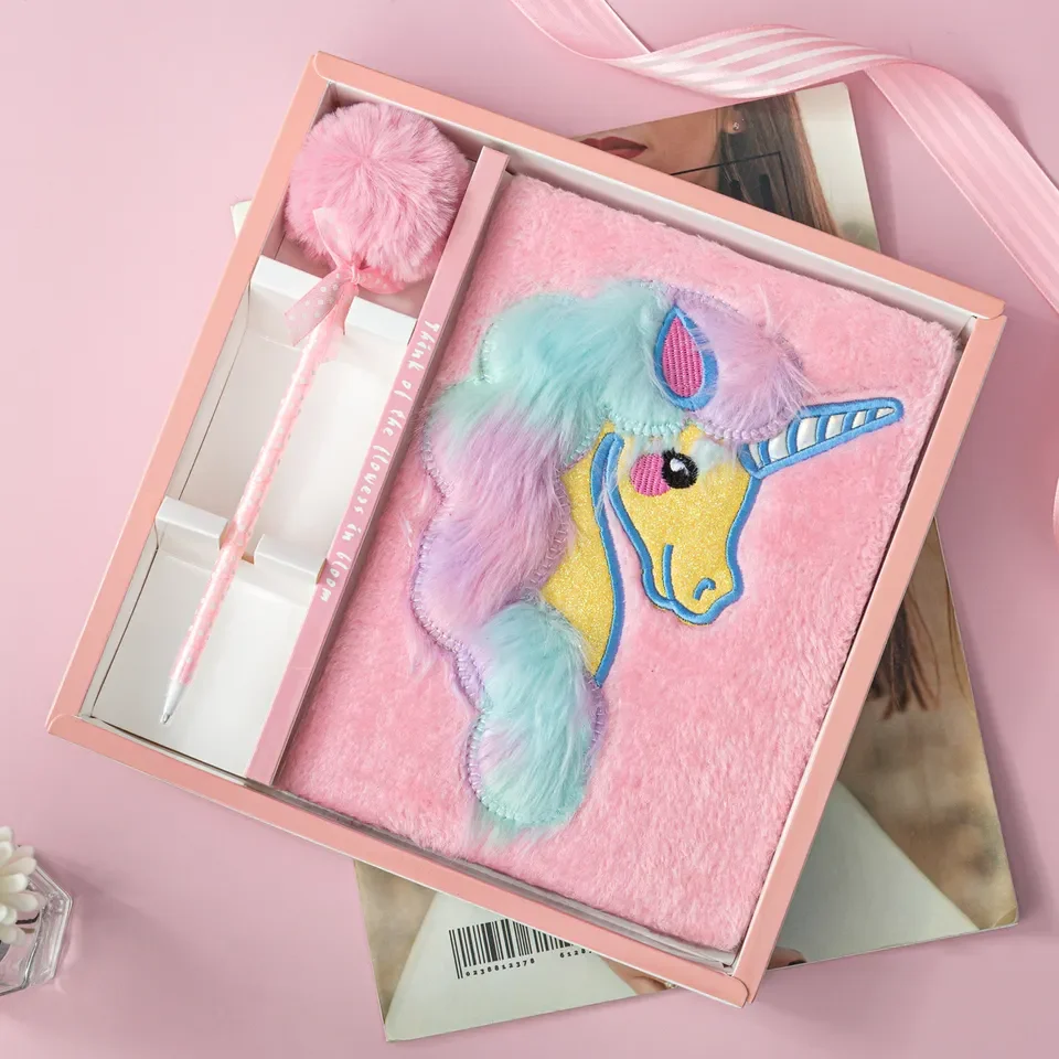 Custom Fluffy Plush Cover Book - Perfect for School Supplies